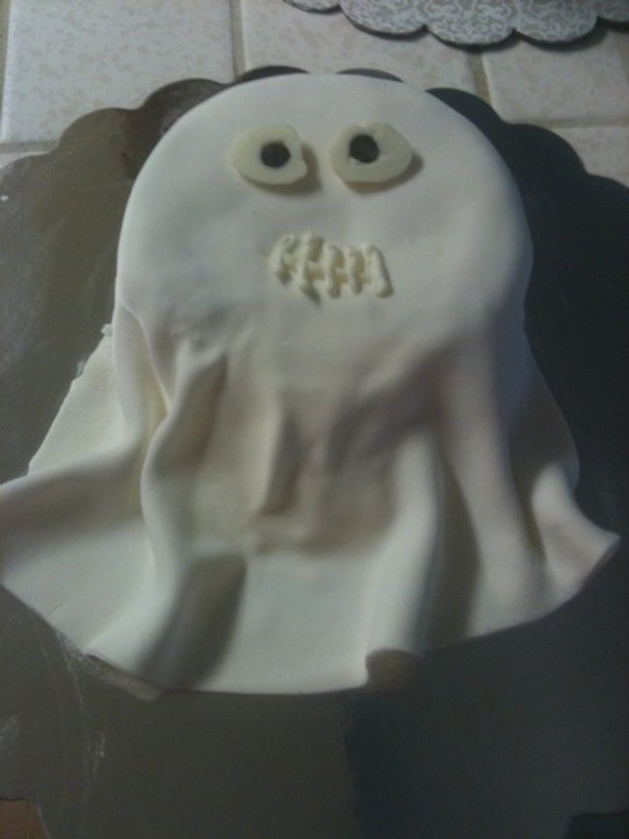 Simple Ghost Cake - CakeCentral.com