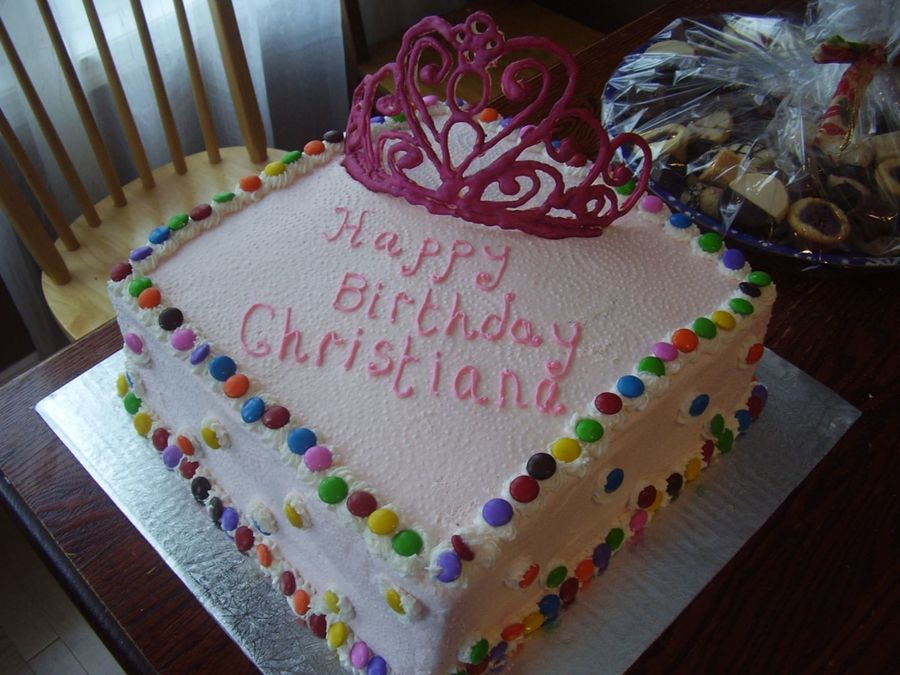 Basic Birthday Cake With Royal Icing Tiara - CakeCentral.com