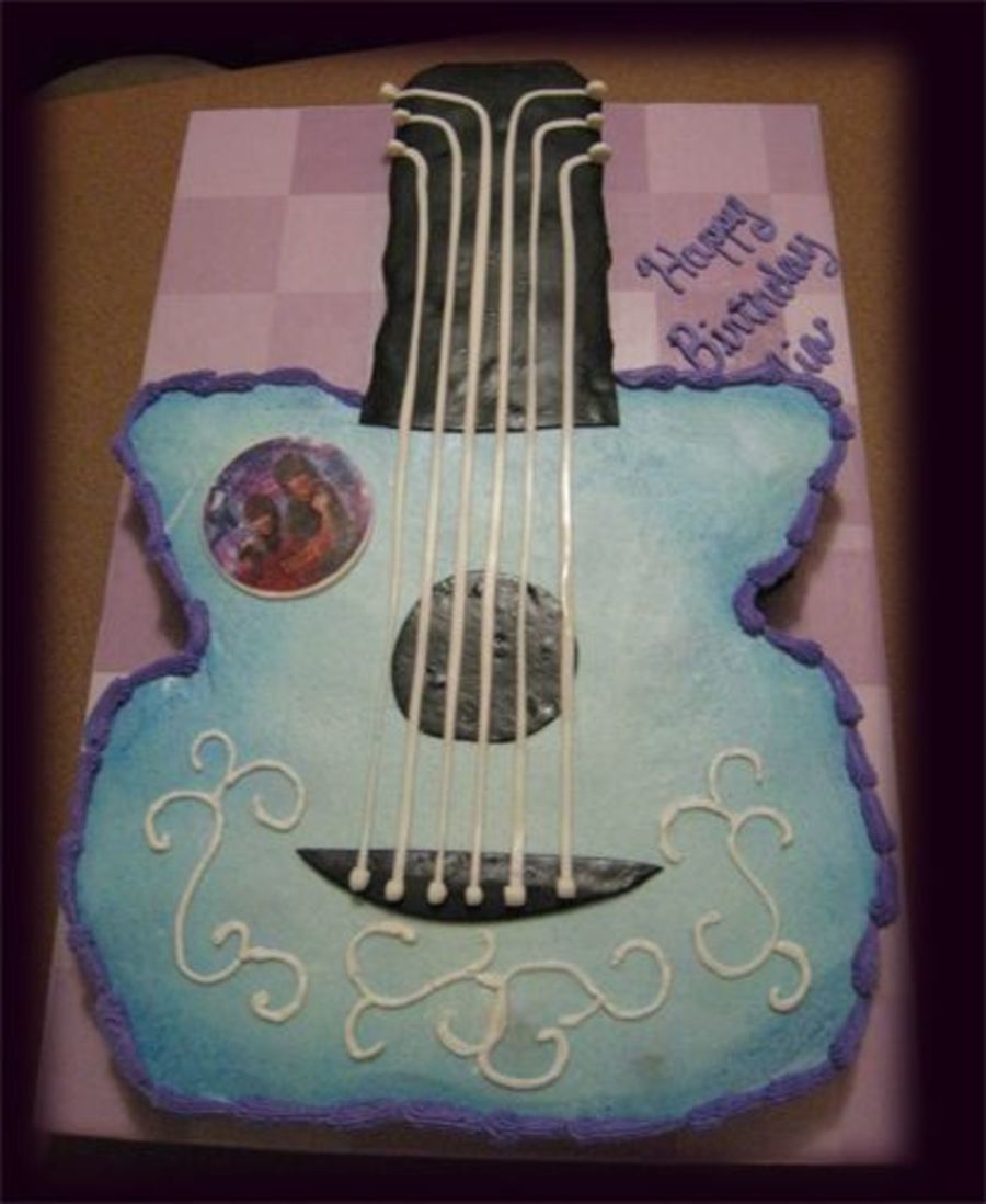 Camp Rock Guitar Cupcake Cake - CakeCentral.com