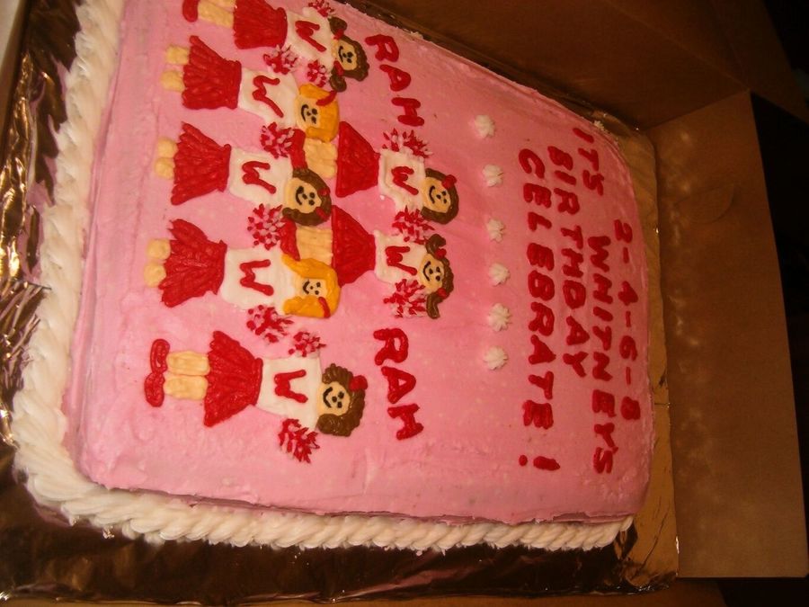 Cheerleader Cake - CakeCentral.com