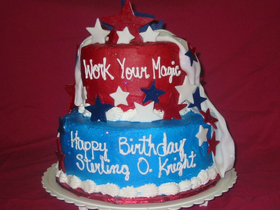 Red, White & Blue Cake - CakeCentral.com