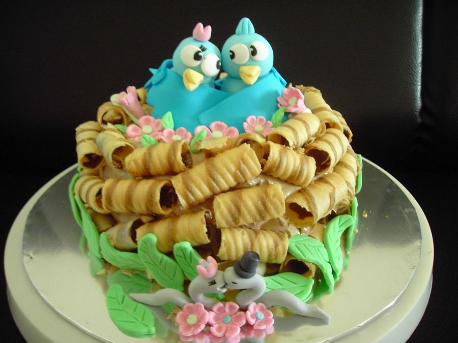 Love Birds With Love Worms - CakeCentral.com