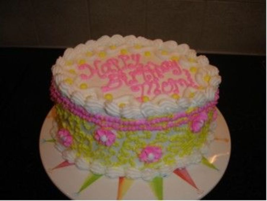 Oval Birthday Cake - CakeCentral.com