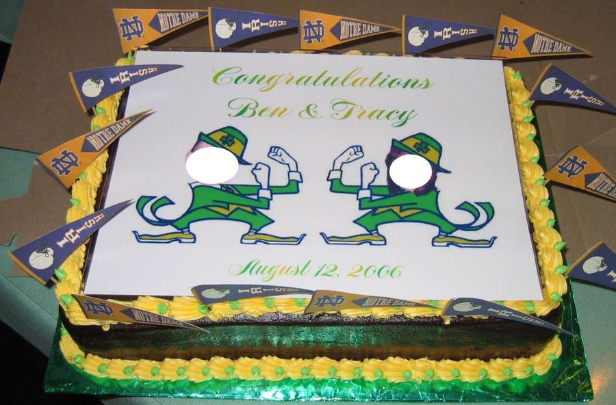 Notre Dame Groom's Cake - CakeCentral.com
