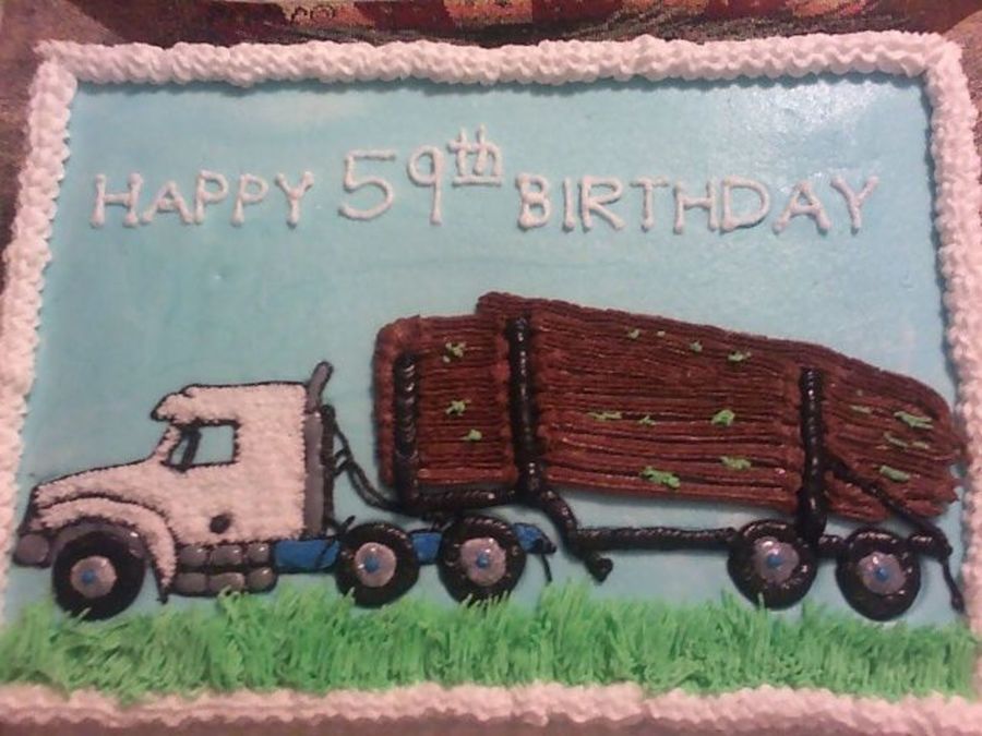 Log Truck Birthday Cake - CakeCentral.com