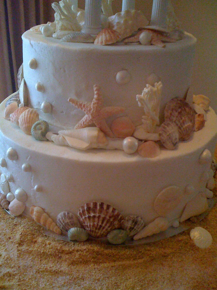 Shell Wedding Cake - CakeCentral.com