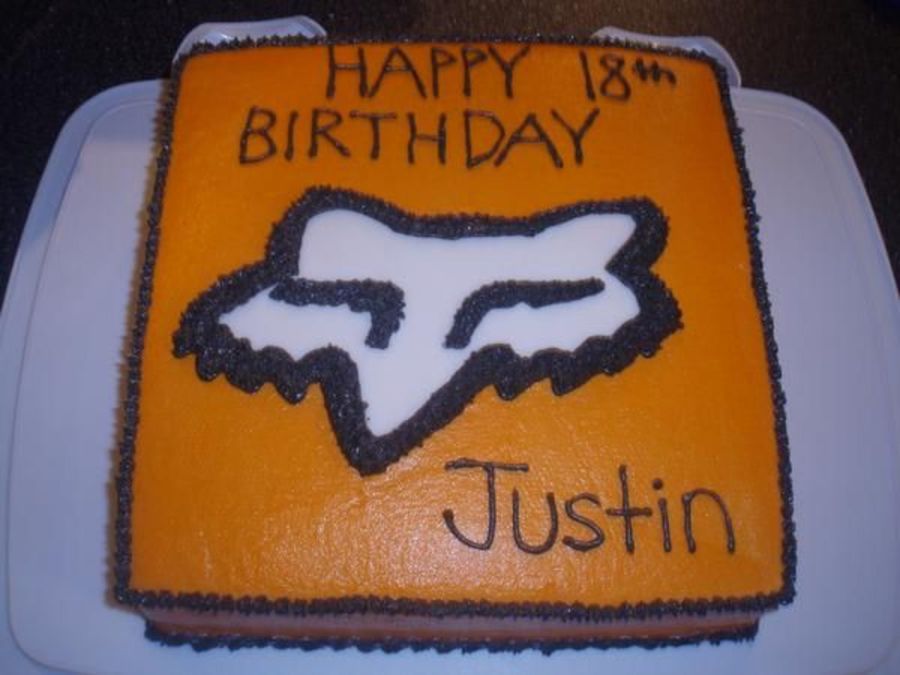 Fox Racing Birthday Cake - CakeCentral.com