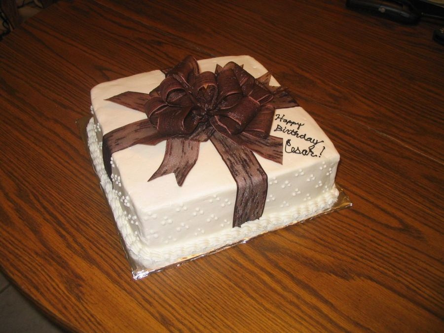 Birthday Present Cake - CakeCentral.com