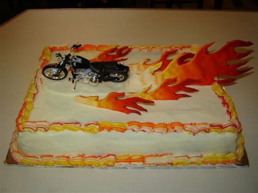 Motorcycle Flames - CakeCentral.com
