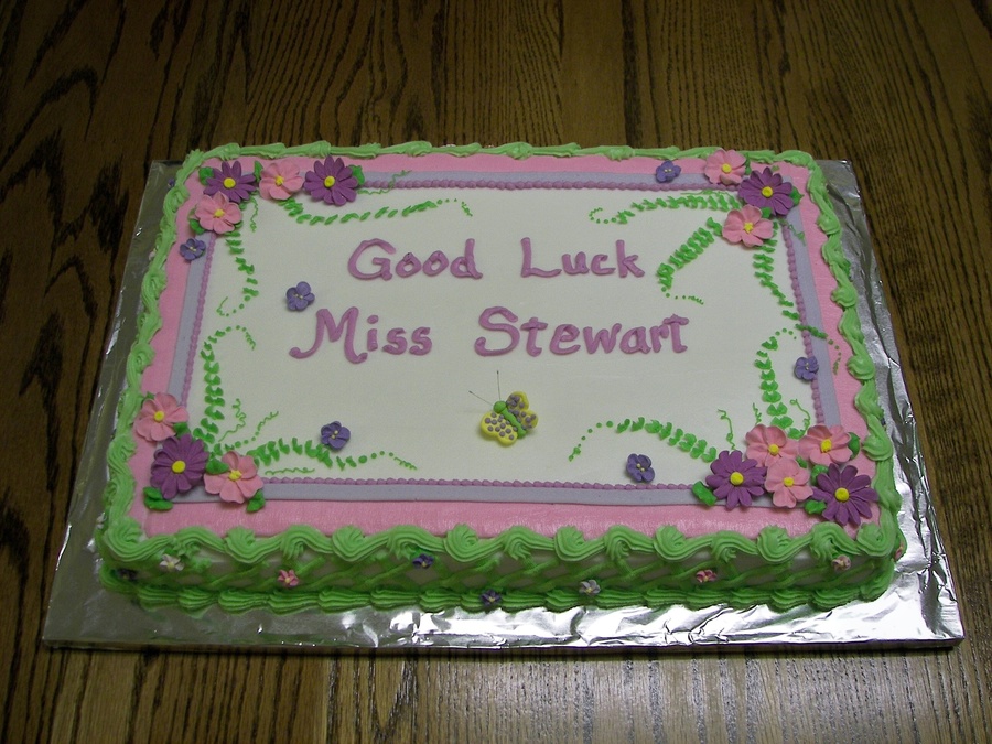 Good Luck Wide Lattice Sheetcake - CakeCentral.com