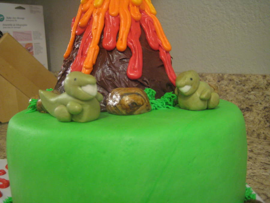 Volcano T-Rex Cake - CakeCentral.com