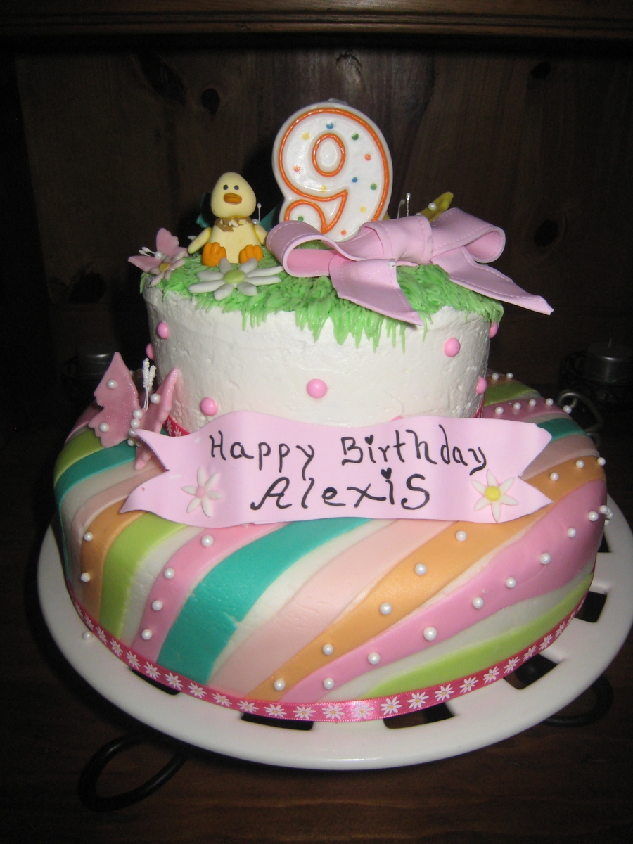 Alexis's 9Th Birthday Cake - CakeCentral.com