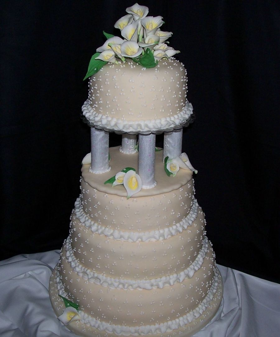 Calla Lily Wedding Cake - CakeCentral.com