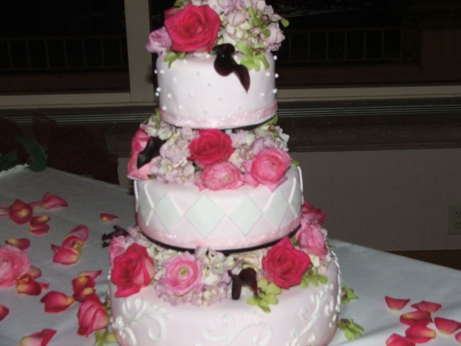 Pink Fondant Cake - CakeCentral.com