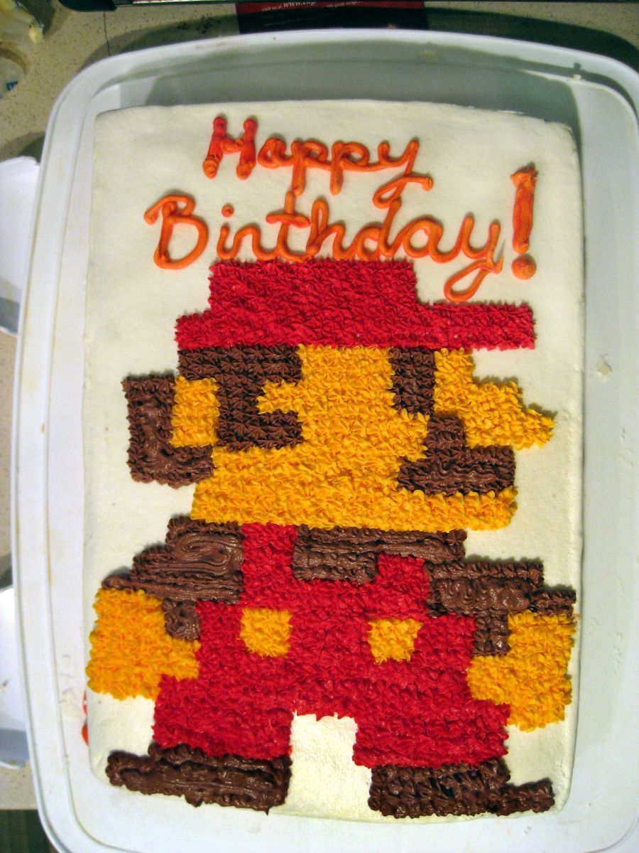 8-Bit Super Mario - CakeCentral.com