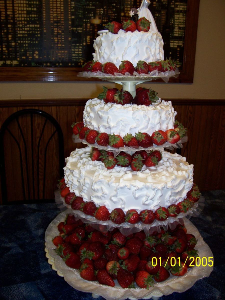 Supper Strawberry Wedding Cake - CakeCentral.com