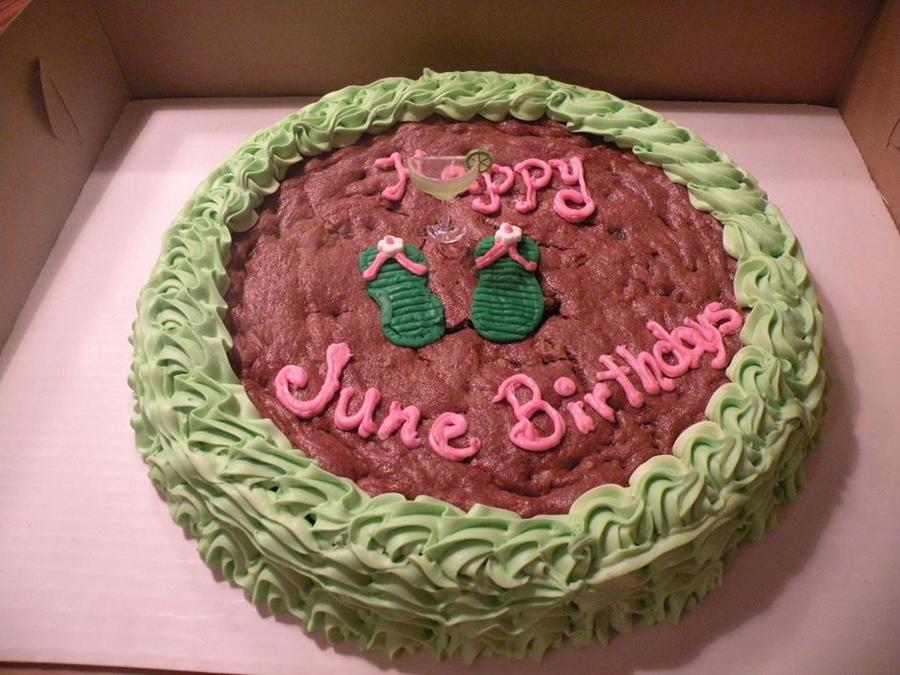 June Birthday Cookie Cake - CakeCentral.com
