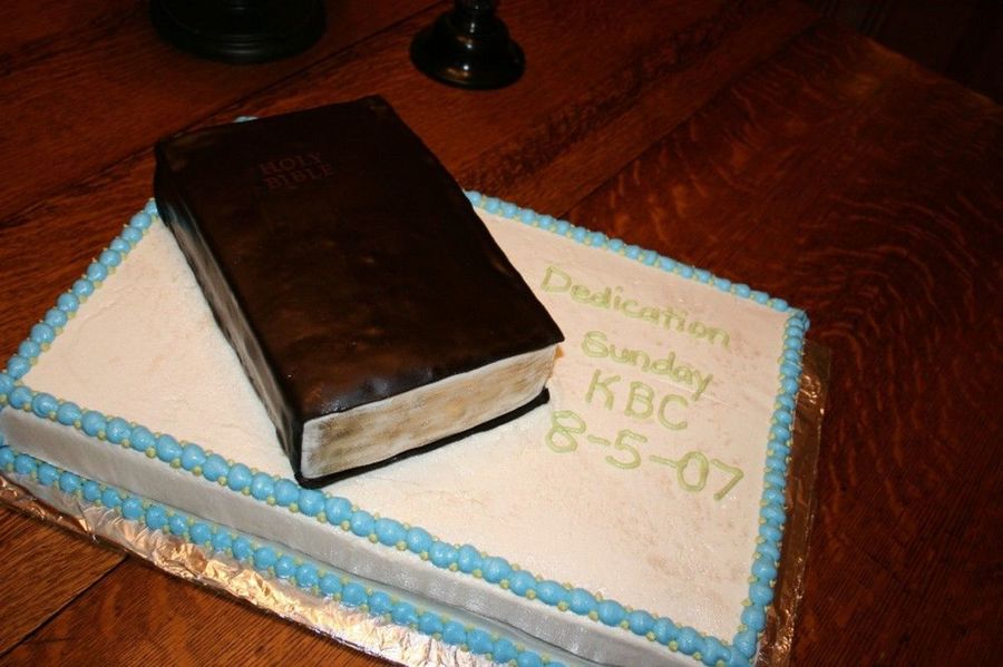 Dedication Sunday Bible Cake - CakeCentral.com