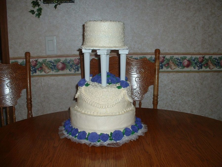 Third Wedding Cake - CakeCentral.com