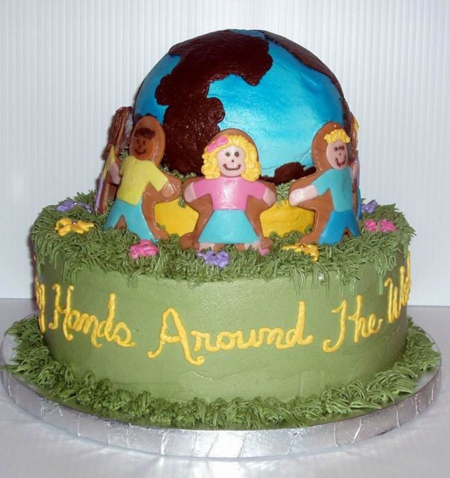 Holding Hands Around The World - CakeCentral.com