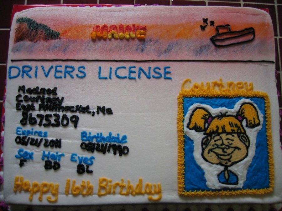 Drivers License Cake - CakeCentral.com
