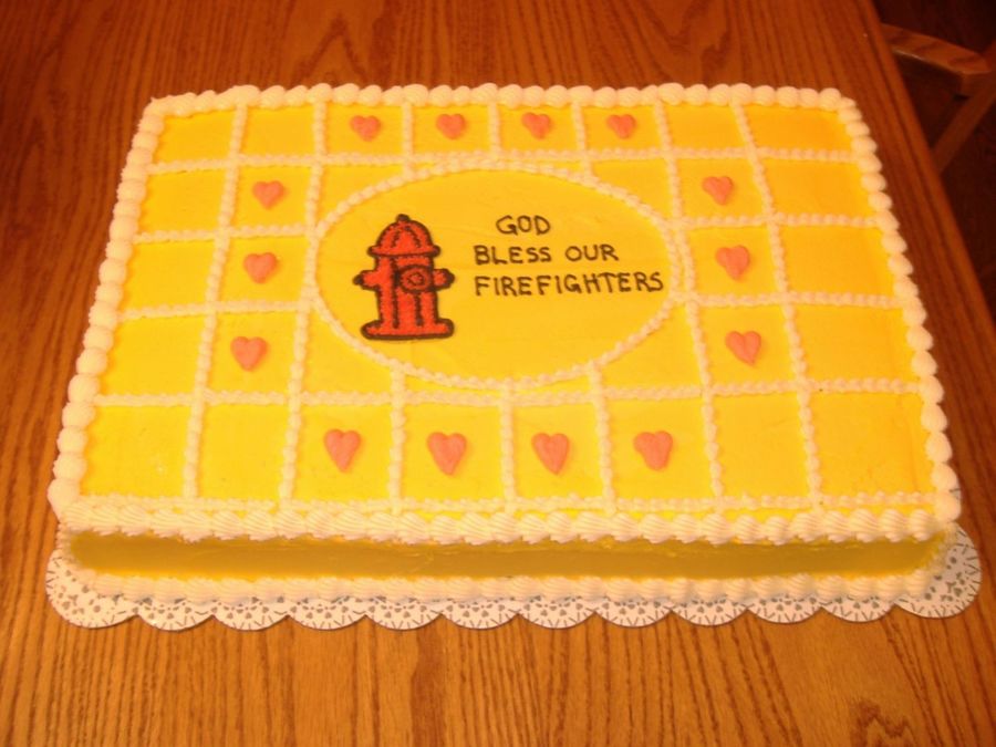 Fire Hydrant Sheet Cake - CakeCentral.com