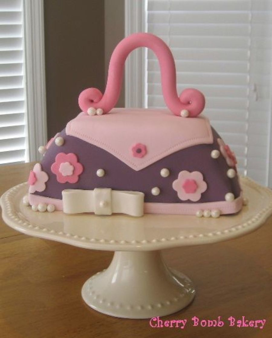 Purple Purse Cake - CakeCentral.com