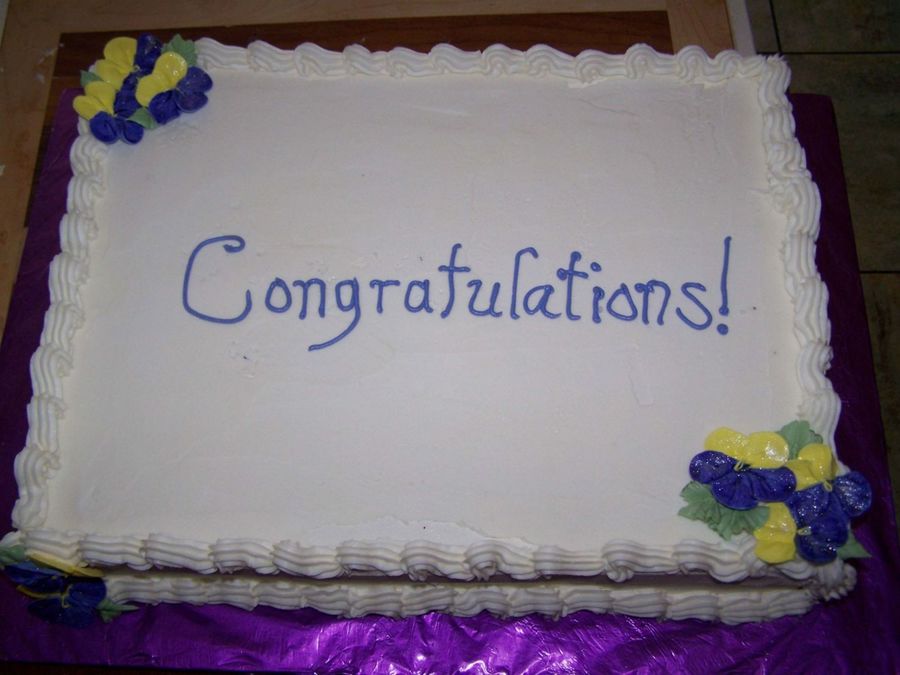 Pansy Congratulations - CakeCentral.com