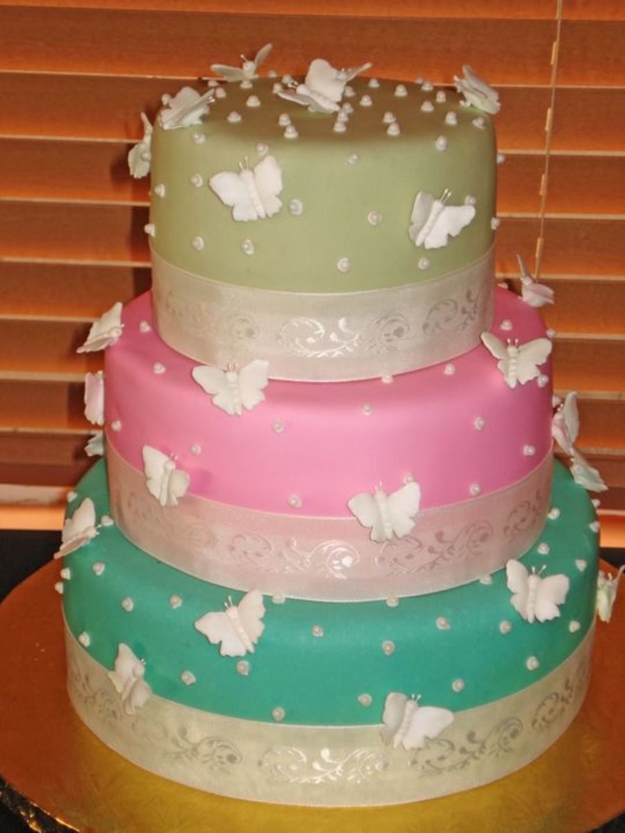 Tri-Color Butterfly Cake - CakeCentral.com