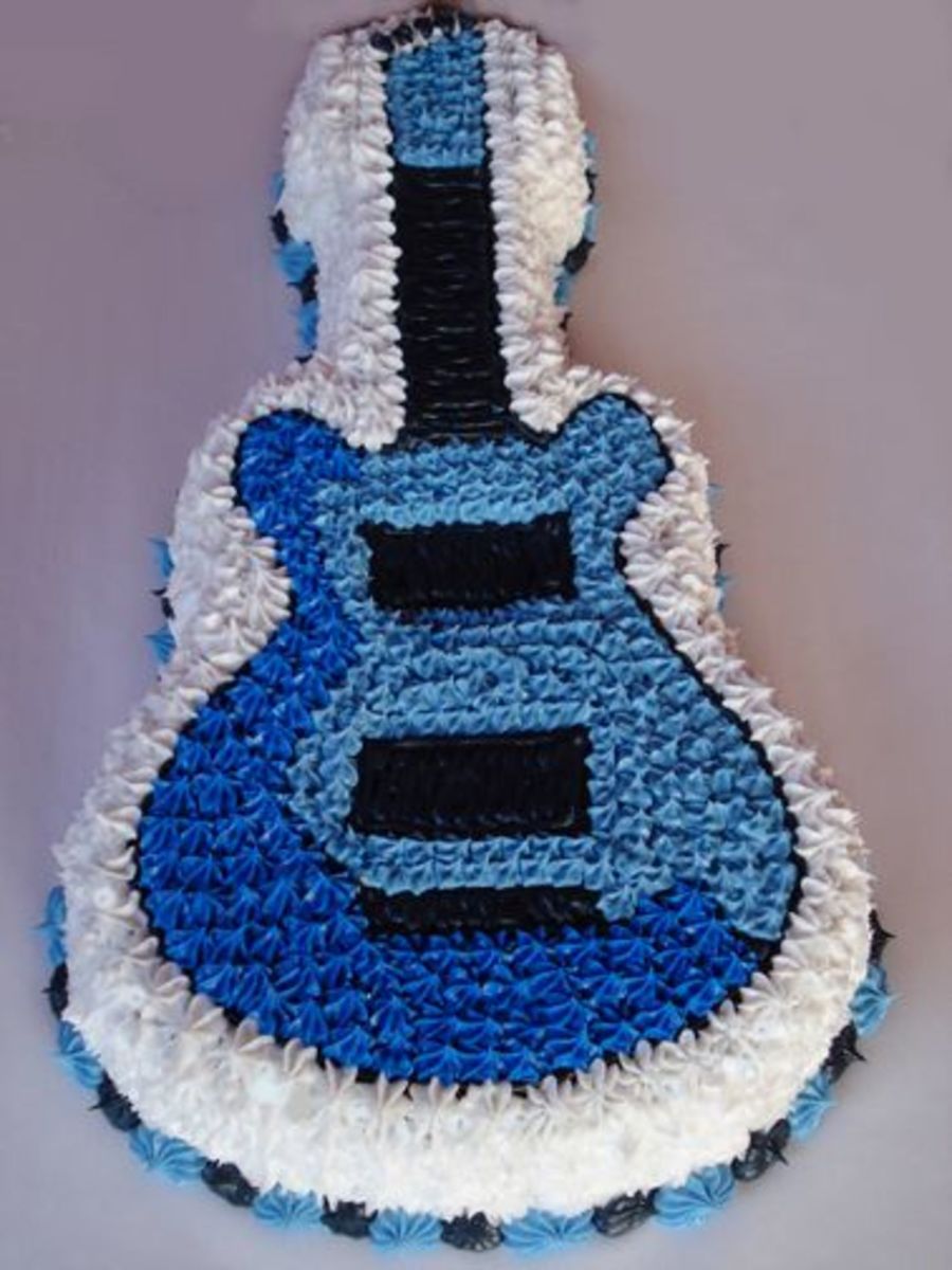 Blue Electric Guitar - CakeCentral.com