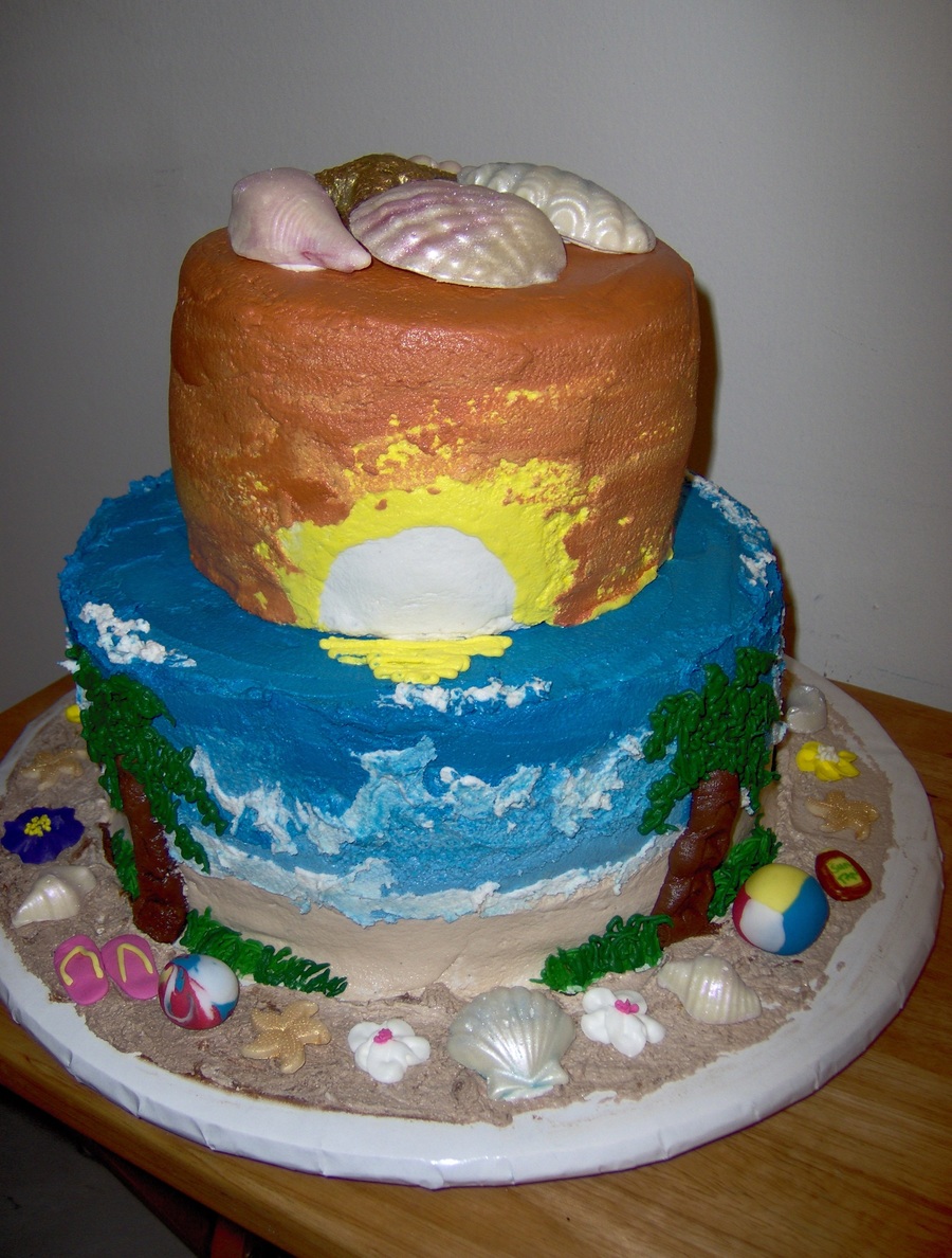 Beach Sunset Cake - CakeCentral.com