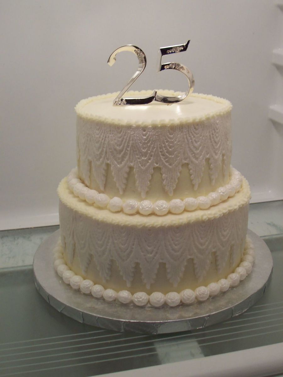 25'th Wedding Anniversary Cake - CakeCentral.com