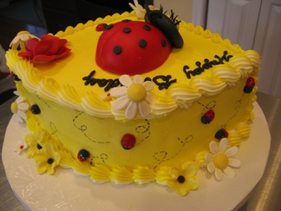 Ladybug Cake For Aaliyah - CakeCentral.com