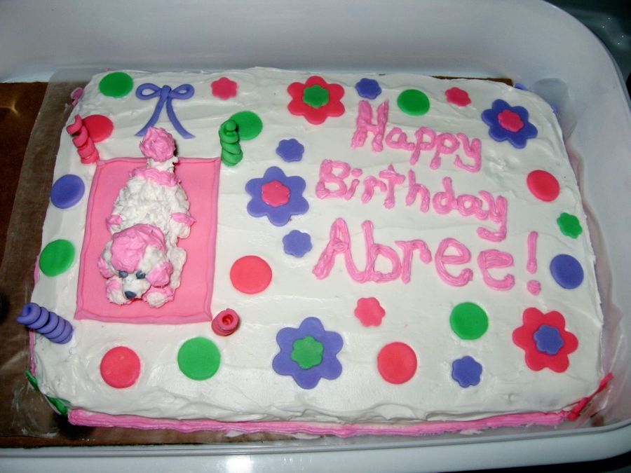 Pink Poodle Cake - CakeCentral.com