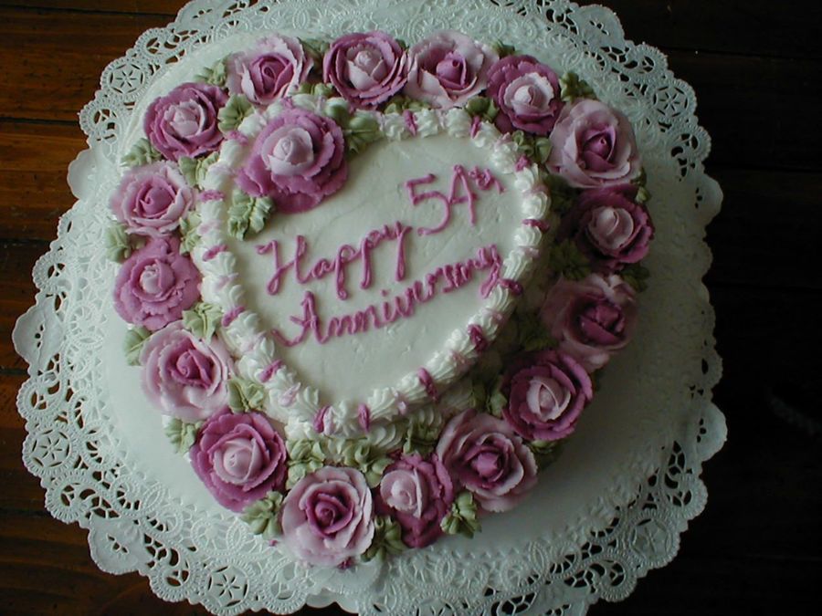 54Th Anniversary Cake - CakeCentral.com