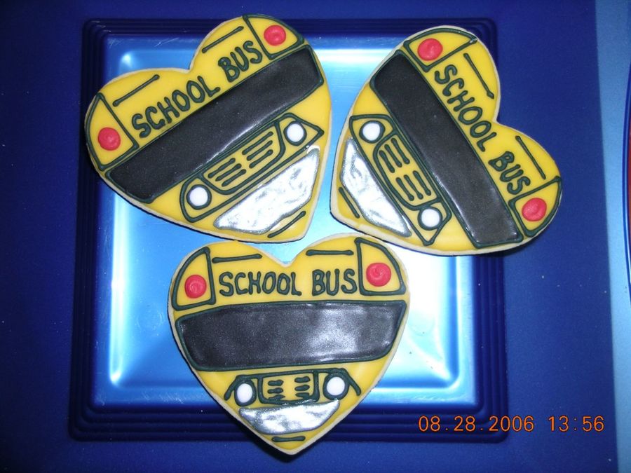 School Bus Cookies - CakeCentral.com