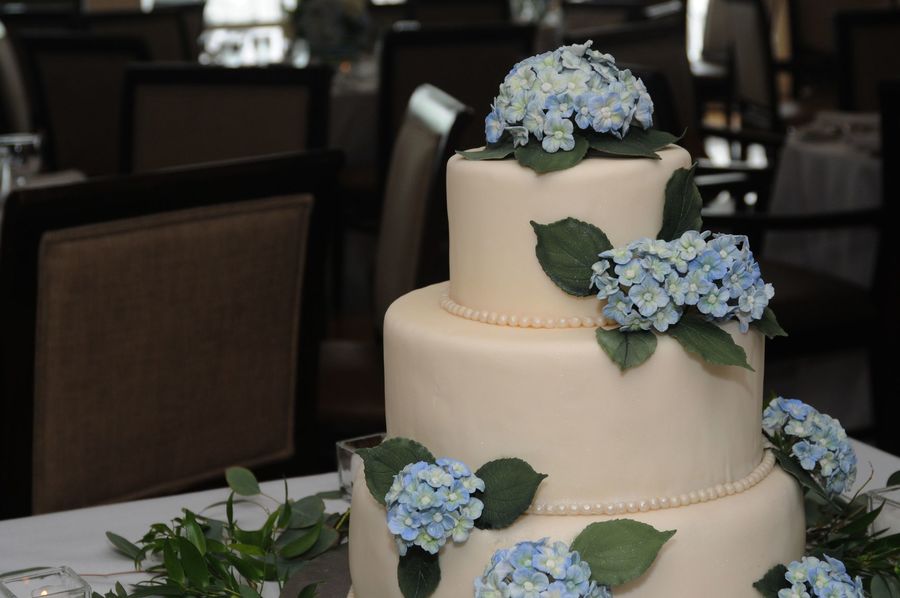 Hydrangea Wedding Cake - CakeCentral.com