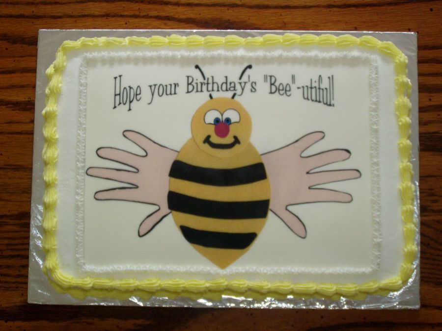 Bee-Utiful Birthday Cake - CakeCentral.com