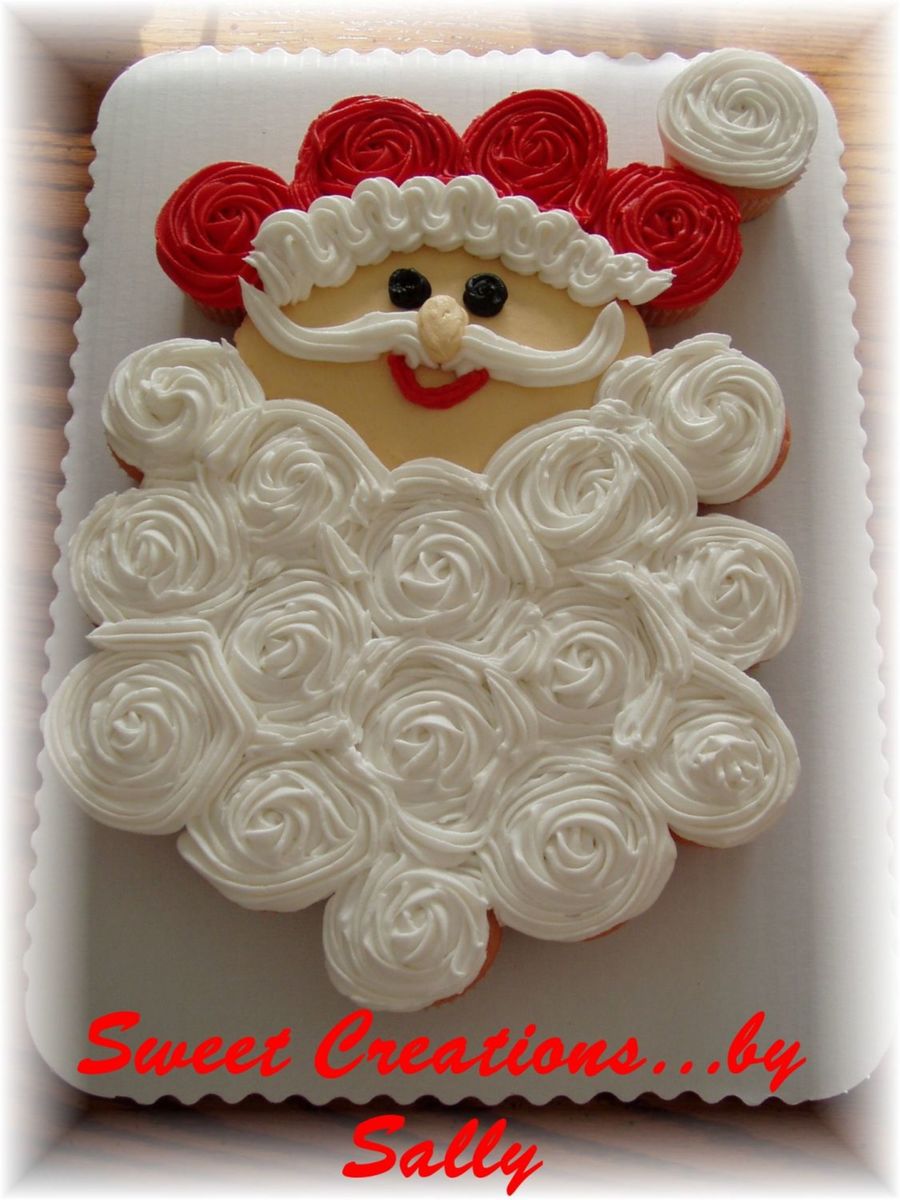 Santa Cupcake Cake - CakeCentral.com