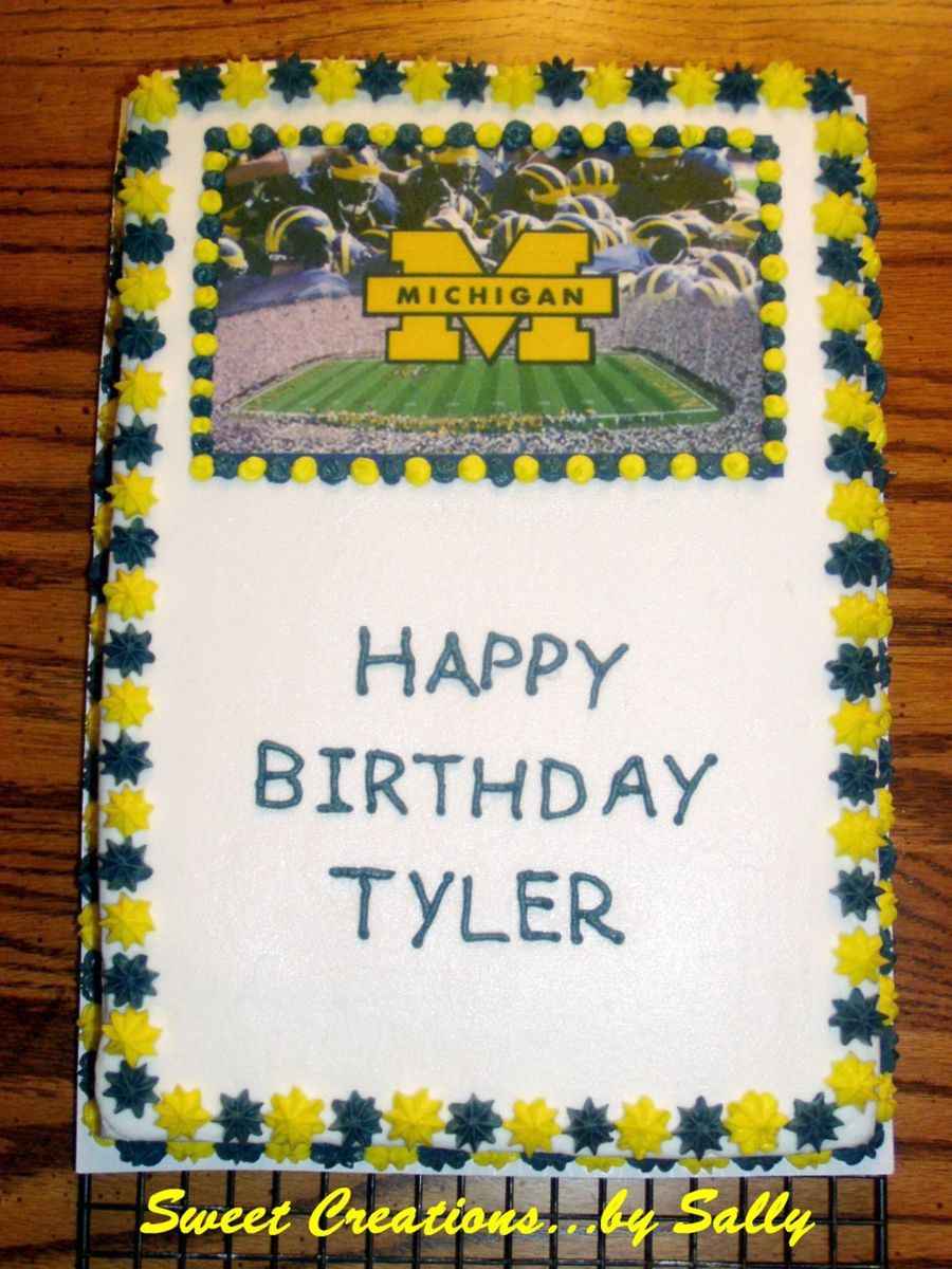 Michigan B-Day Cake - CakeCentral.com