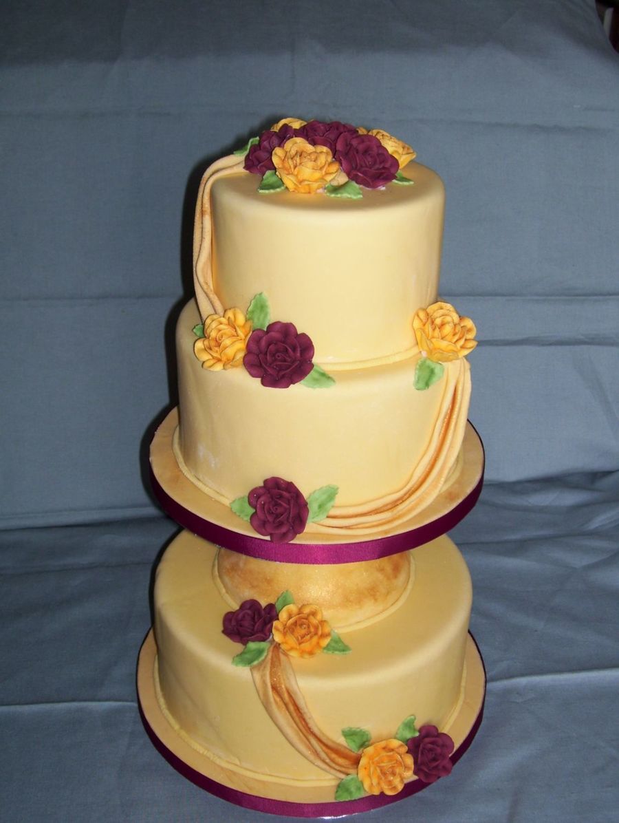 Tuscan Yellow Burgundy - CakeCentral.com