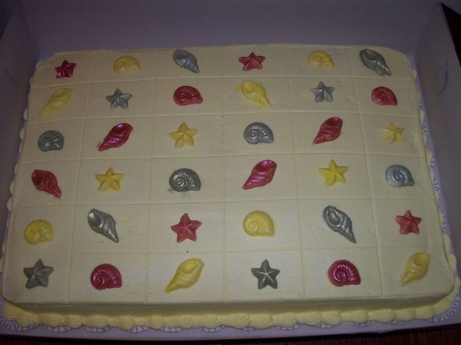 Sea Shell Sheet Cake - CakeCentral.com