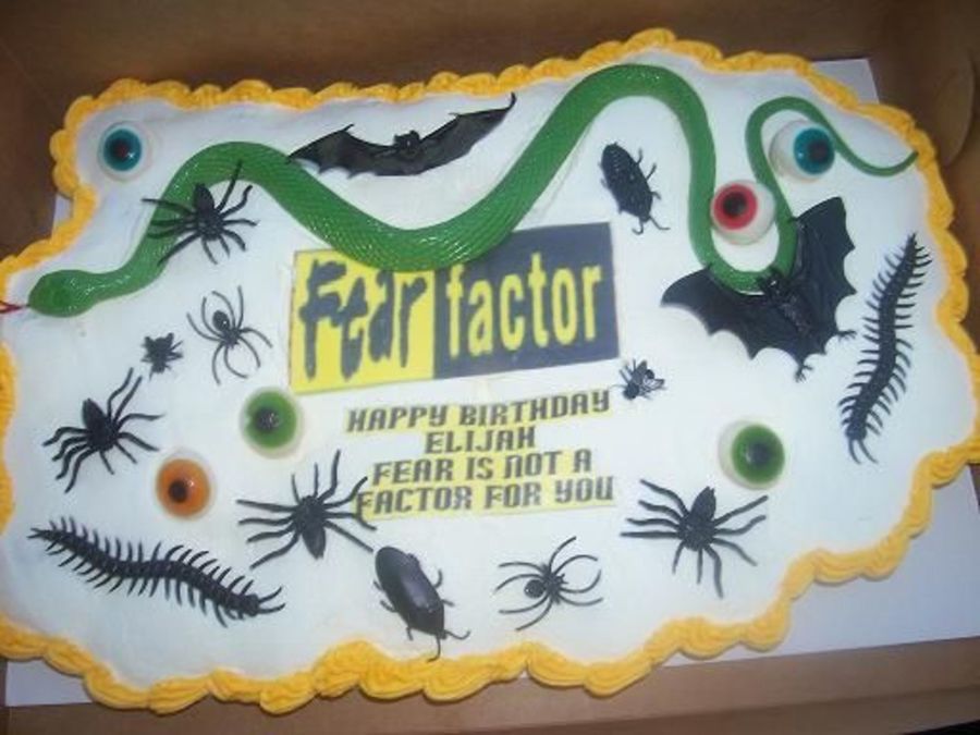 Fear Factor Cupcake Cake - CakeCentral.com