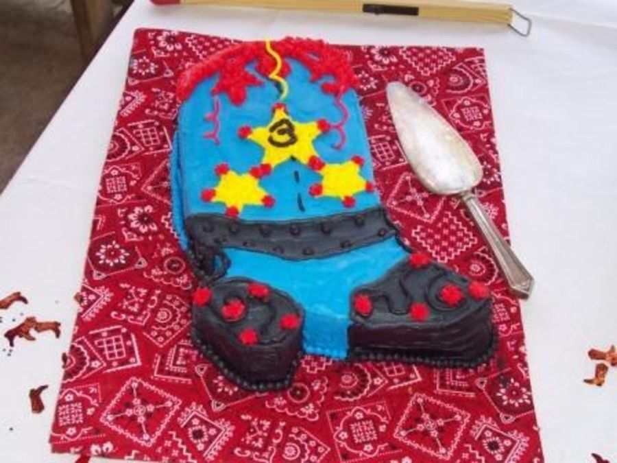 Colorful Cowboy Boot - CakeCentral.com
