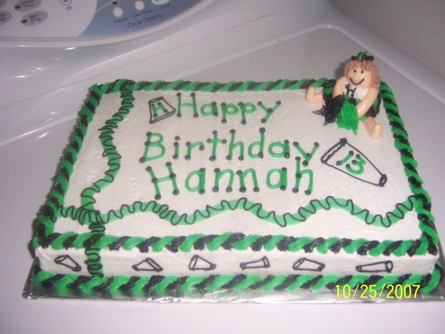 Cheer Leader Birthday Cake - CakeCentral.com