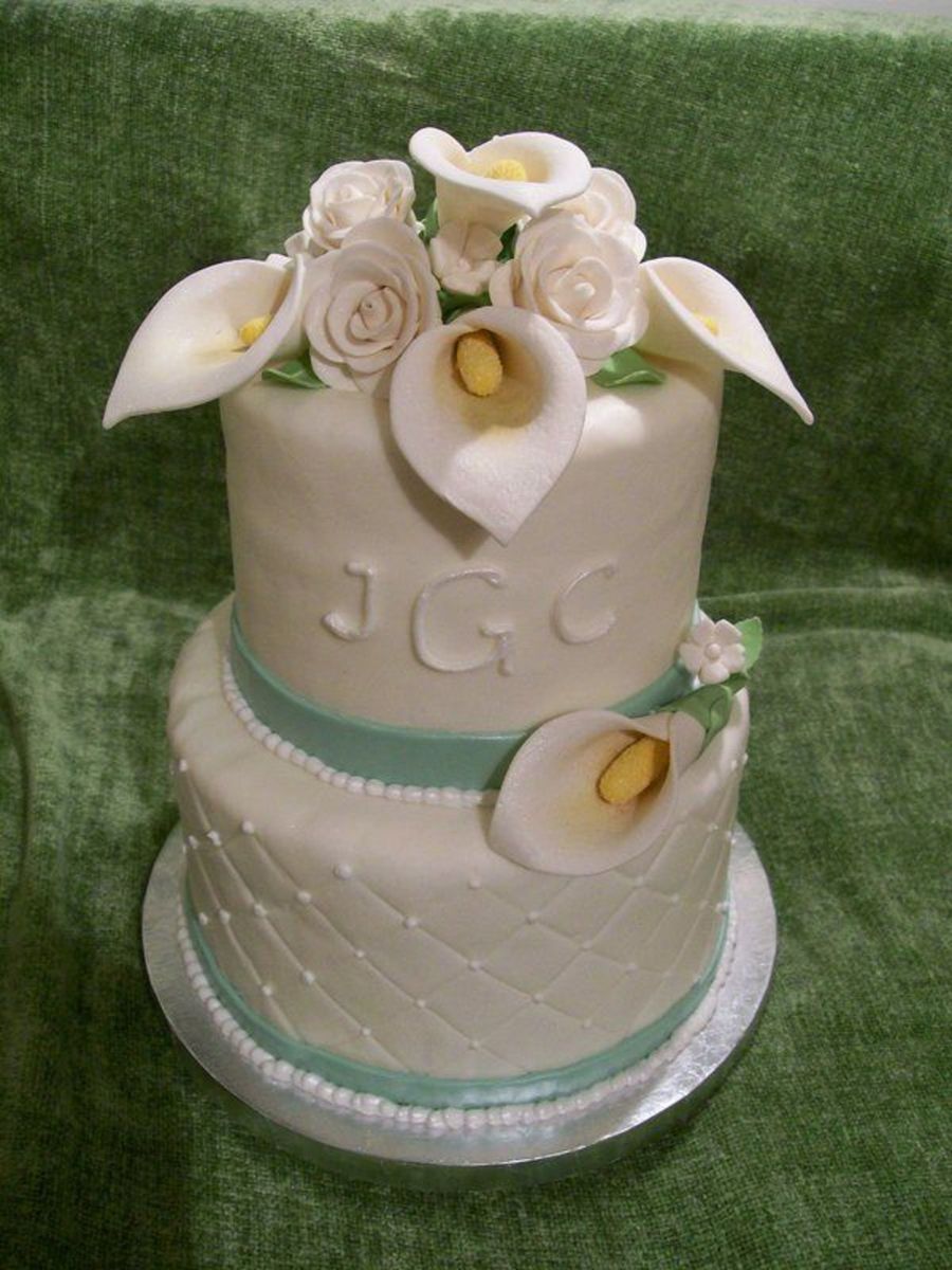 Calla Lily Wedding Cake - CakeCentral.com