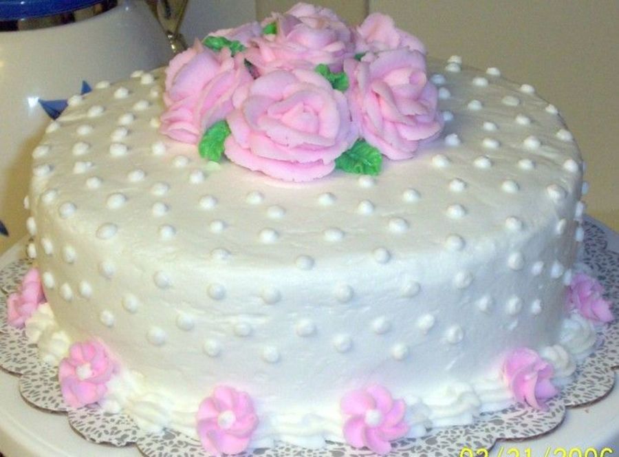 Wilton Course 1 Flowers & Confetti Cake - CakeCentral.com