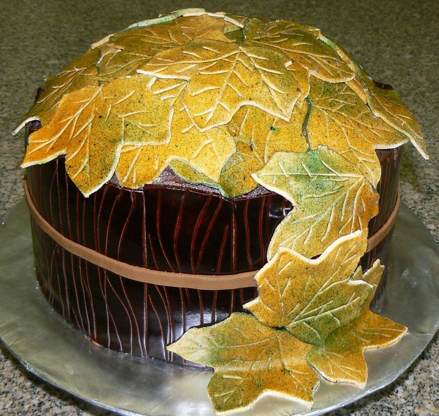 Bucket Of Autumn Leaves - CakeCentral.com