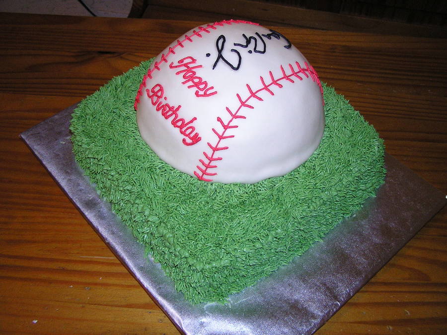 Baseball Bomb Cake - CakeCentral.com