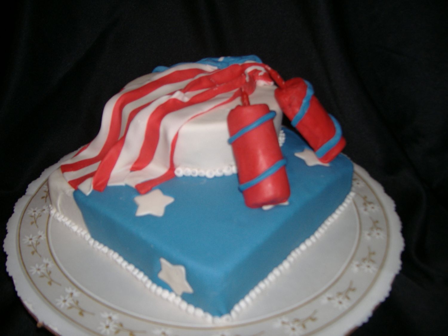 Fireworks And Flags - CakeCentral.com